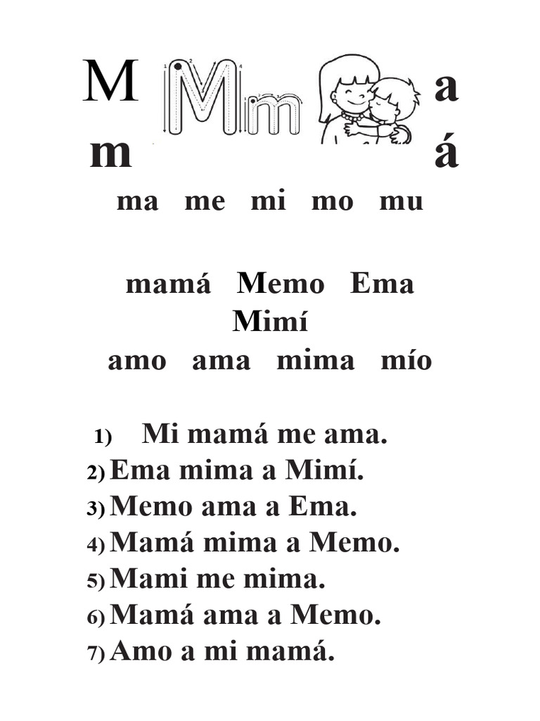 Lectura de palabras con mn y nm | PDF | Artes del Lenguaje y Comunicación
