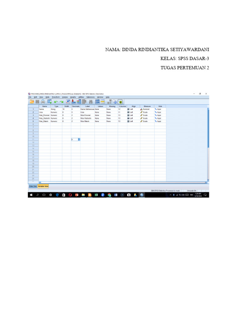 Dinda Rindiantika S - Spss Dasar 3 - Tugas 2 - Hasil Doc Spss | Download Free PDF | Skewness ...
