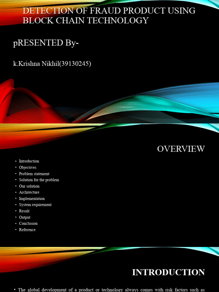 Blockchain for Fraud Detection | PDF | Supply Chain | Computing