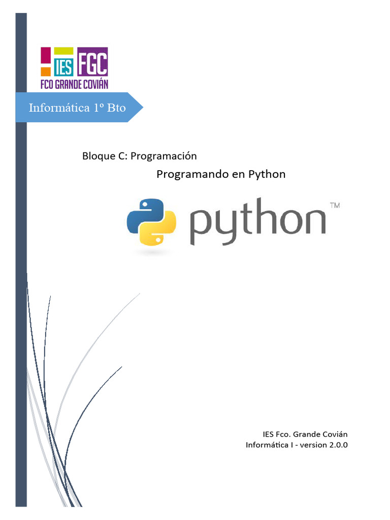 Apuntes I Python | Descargar gratis PDF | Lenguaje de programación ...