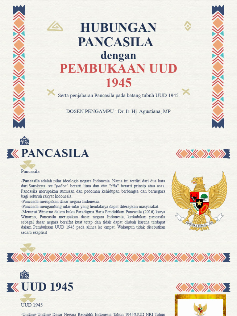 hubungan pancasila dengan uud 1945 | PDF