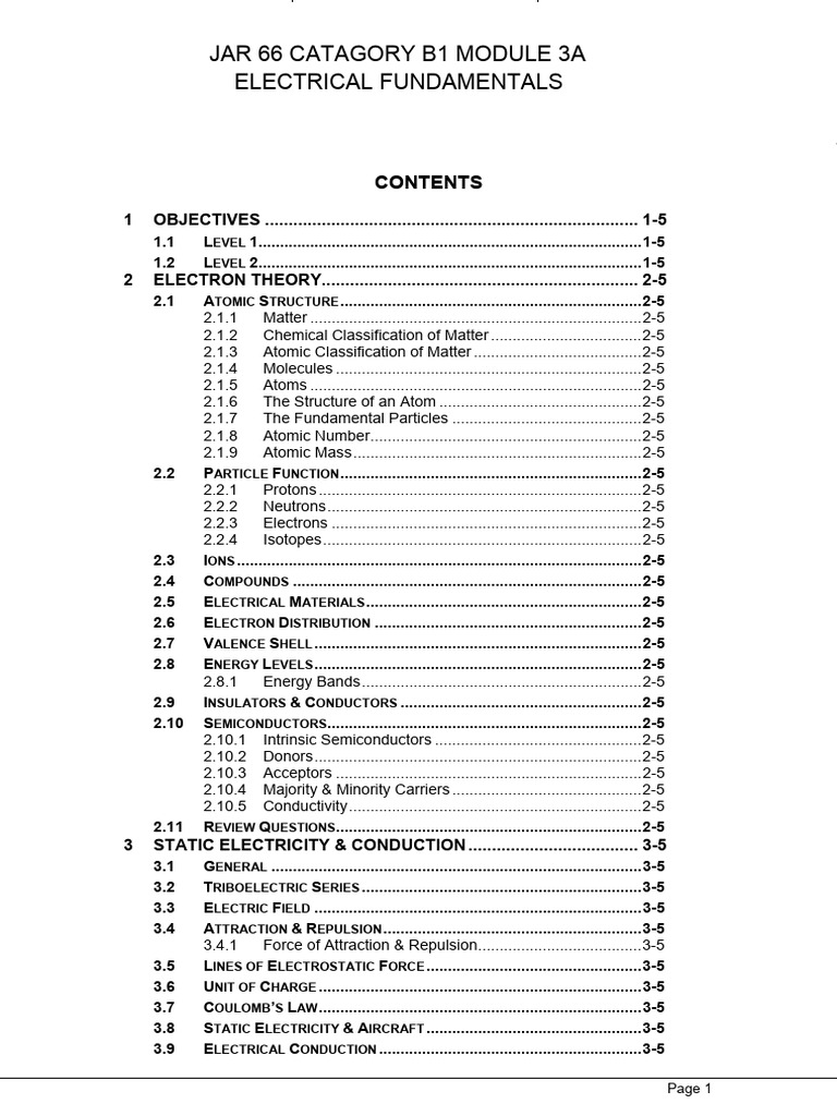 Module 3 - ELECTRICAL FUNDAMENTALS | PDF | Capacitor | Proton