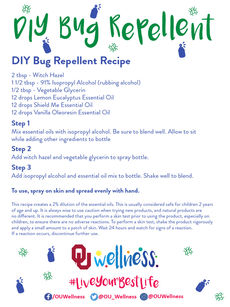 DIY Bug Repellent with Essential Oils | PDF | Essential Oil