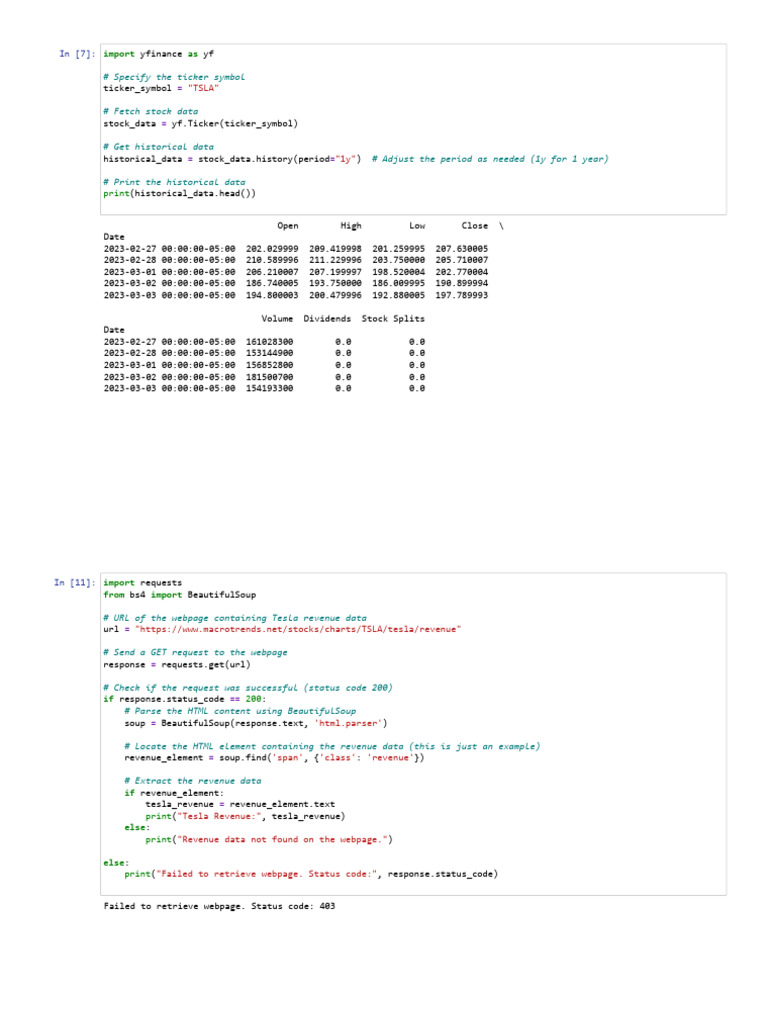 Analyzing Historical Stock Jupyter Notebook Pdf Parsing Hypertext