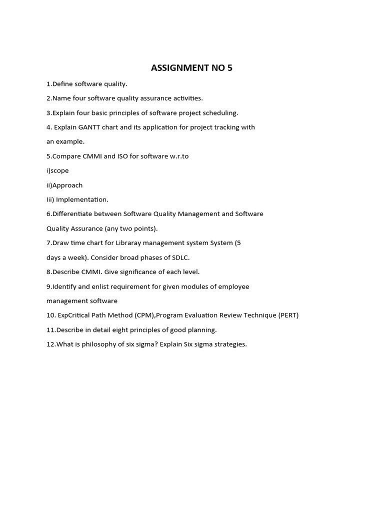Assignment No 5 | PDF