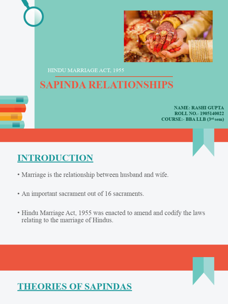 Sapinda Relationships: Hindu Marriage Act, 1955 | PDF | Marriage | Justice
