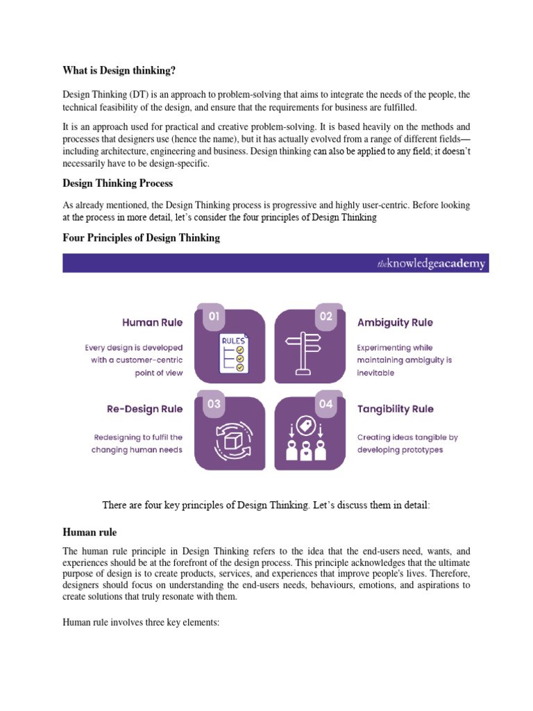 Design Thinking | PDF | Agile Software Development | Design Thinking
