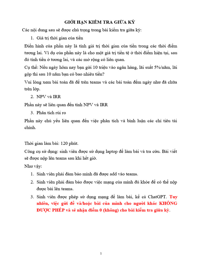 Guideline For Middle Test | PDF