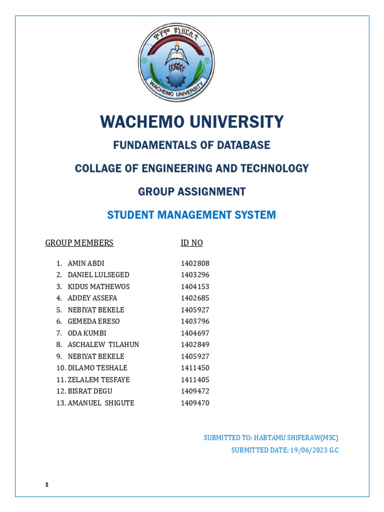 Student Management System Edited | PDF | Databases | Relational Database