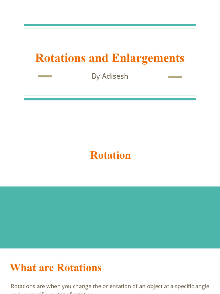 Rotations and Enlargements | PDF