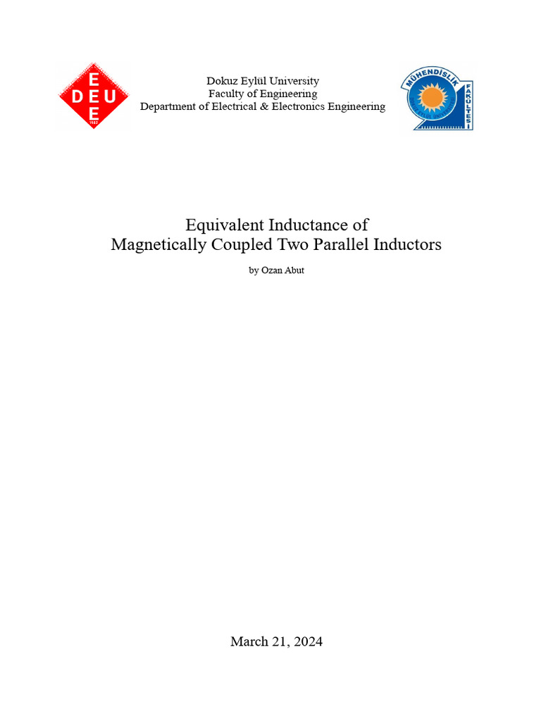 equivalent inductance of magnetically coupled parallel two inductors ...