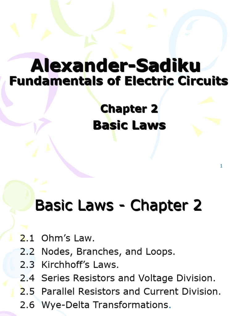 Alexander CH 02 Final R 1 | PDF | Electrical Network | Series And Parallel Circuits