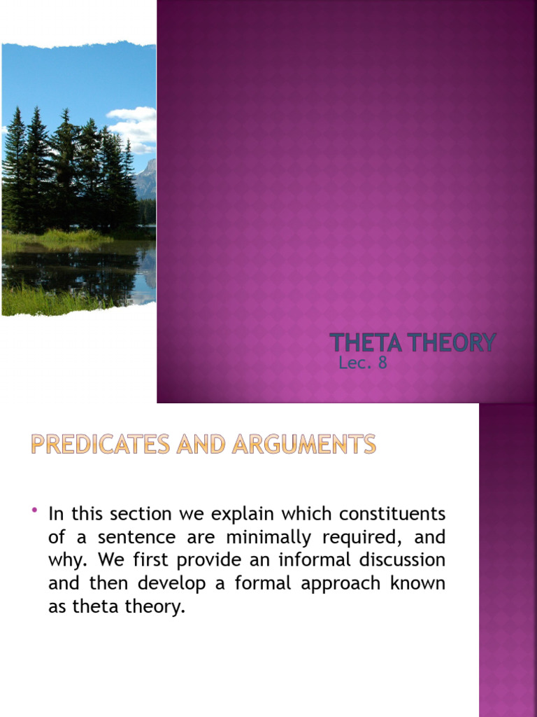 Theta Theory | PDF | Verb | Semiotics