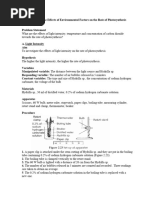 Biology Lab Report Matriculation | PDF | Experiment