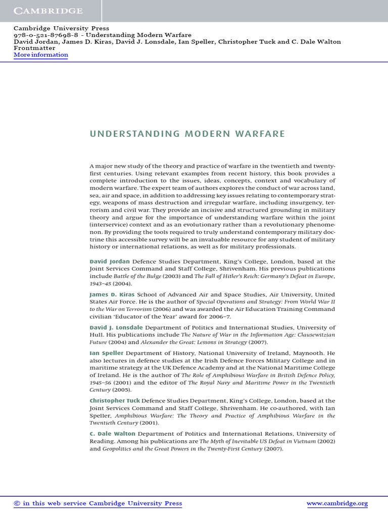 Understanding Modern Warfare | PDF | United States Navy | Warships