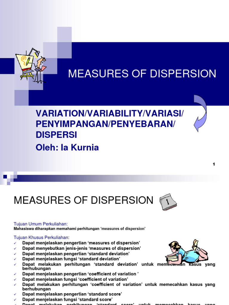 Measures of Dispersion | PDF | Coefficient Of Variation | Statistical Dispersion