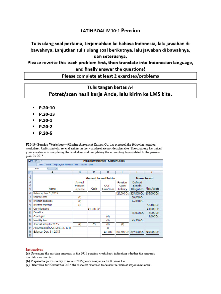 LATIH SOAL Pensiun P.AKM 2 | PDF | Pension | Defined Benefit Pension Plan