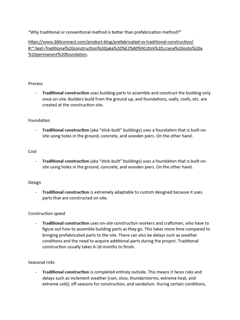 Conventional Method | PDF | Civil Engineering | Building