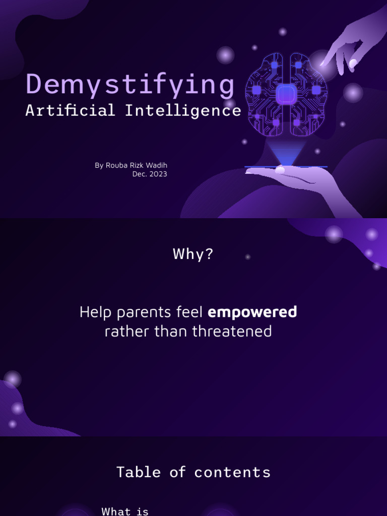Demystifying Ai For Parents Pdf Machine Learning Artificial