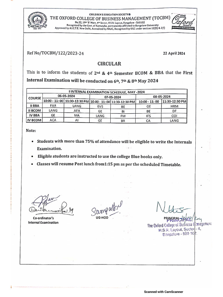 Student Circular-1 | PDF