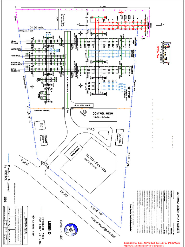 132kV Solar Plant Switchyard Layout | PDF | Electric Power | Materials ...