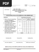 Soalan Uasa Matematik Form 1 2023 | PDF