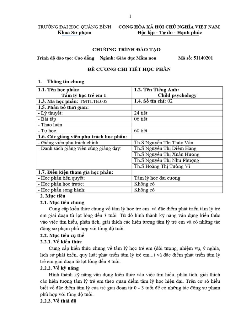 De Cuong TLHTE1 (DHMN) | PDF