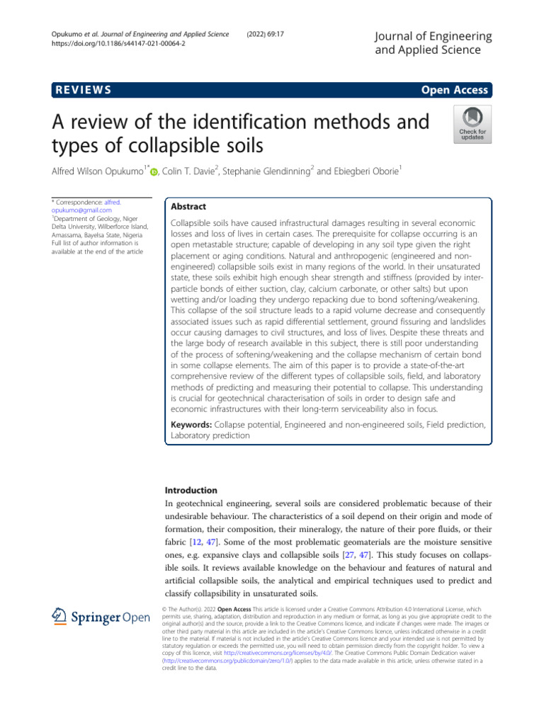 Collapse Potential of Soi | PDF | Soil | Clay