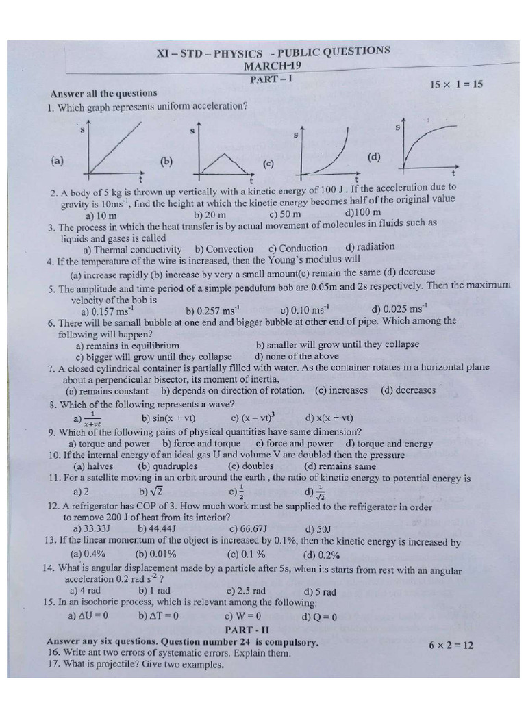 11 Board QP - Merged Model Papers | PDF