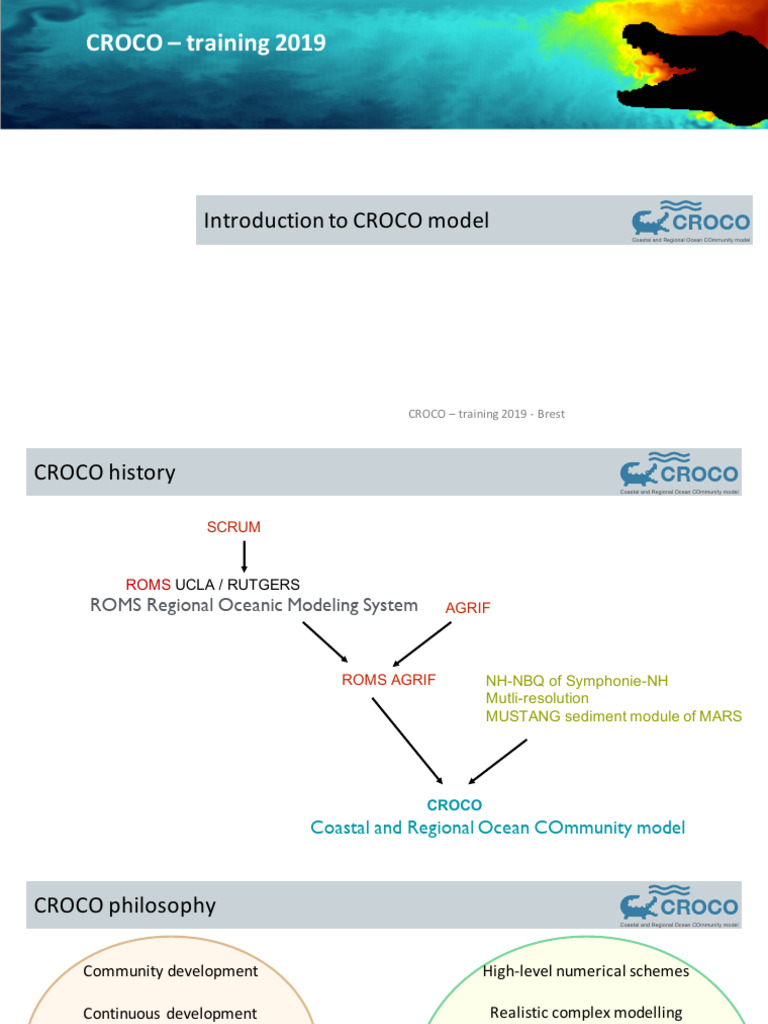 01 CROCO Intro | PDF | Oceans | Sediment