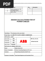 HT Cable Sizing Calculation | PDF | Electrical Impedance | Electrical Resistivity And Conductivity