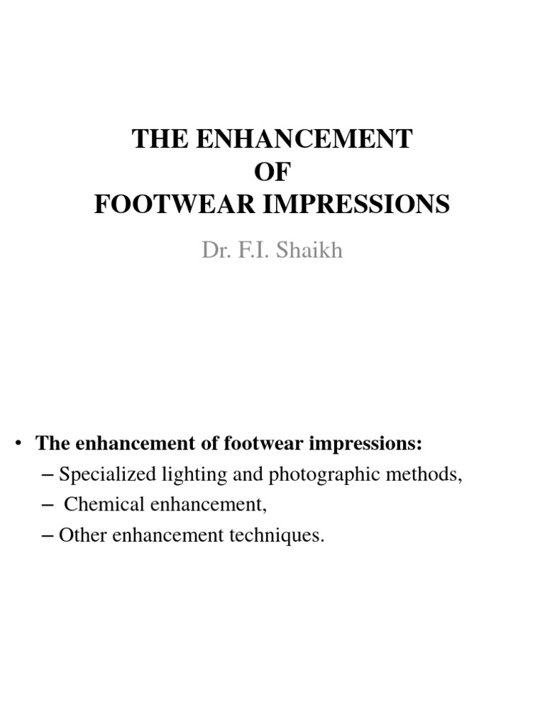 The Enhancement of Footwear Impressions | PDF | Optical Filter ...