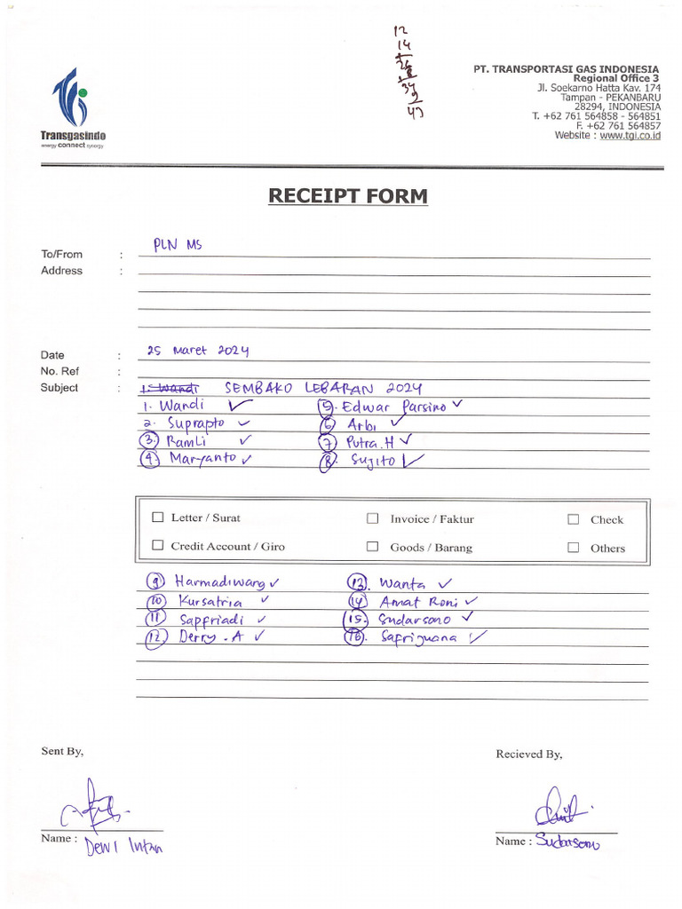 List Sembako PLN Ms | PDF