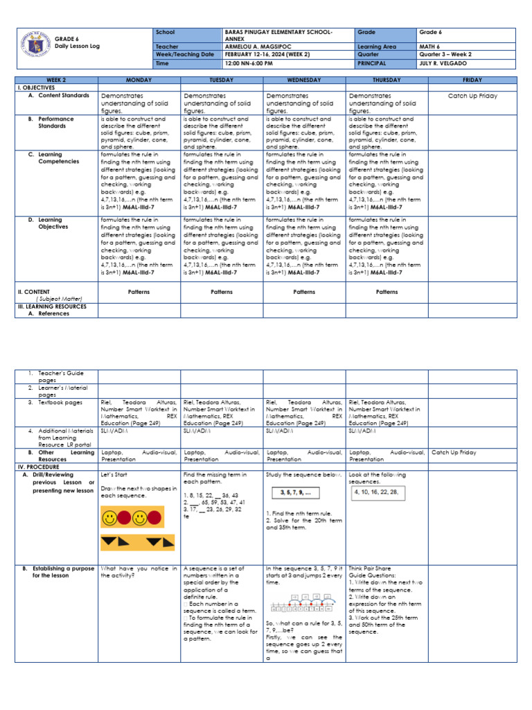 DLL Math Q3-W2 | PDF