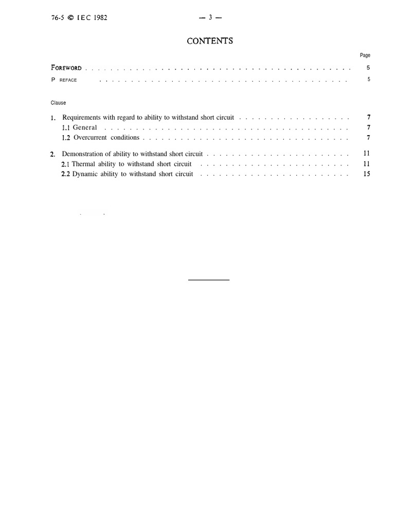 IEC 60076-5: Transformer Impedance Standards | PDF | Transformer ...
