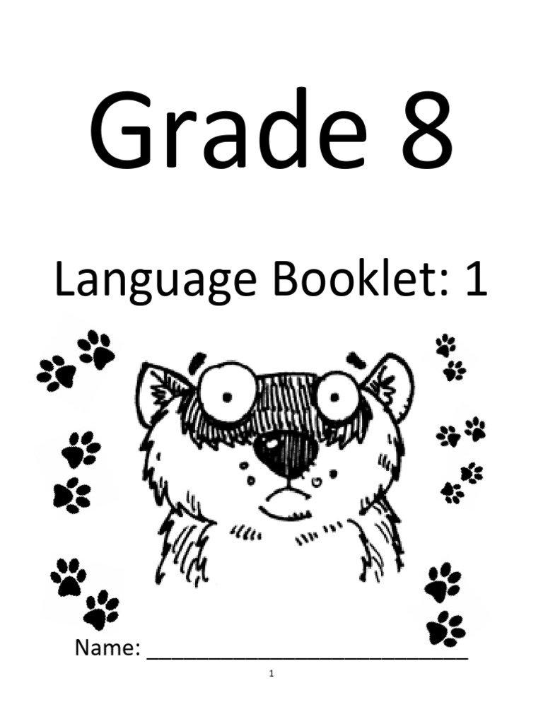 Grade 8 language booklet | PDF | Noun | Part Of Speech