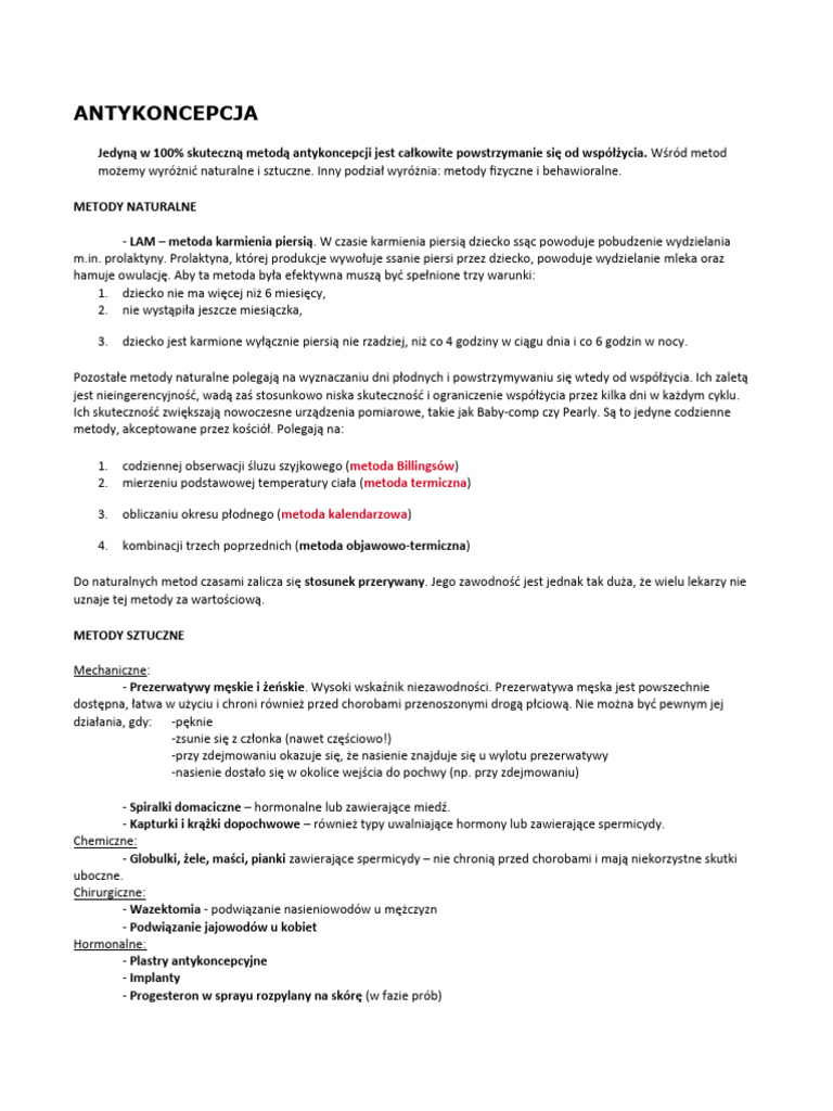 ANTYKONCEPCJA | PDF