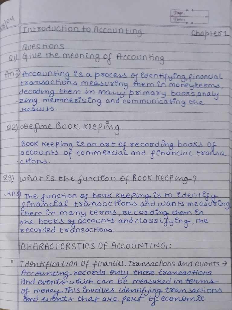 Ch1 Introduction To Accounting Pdf