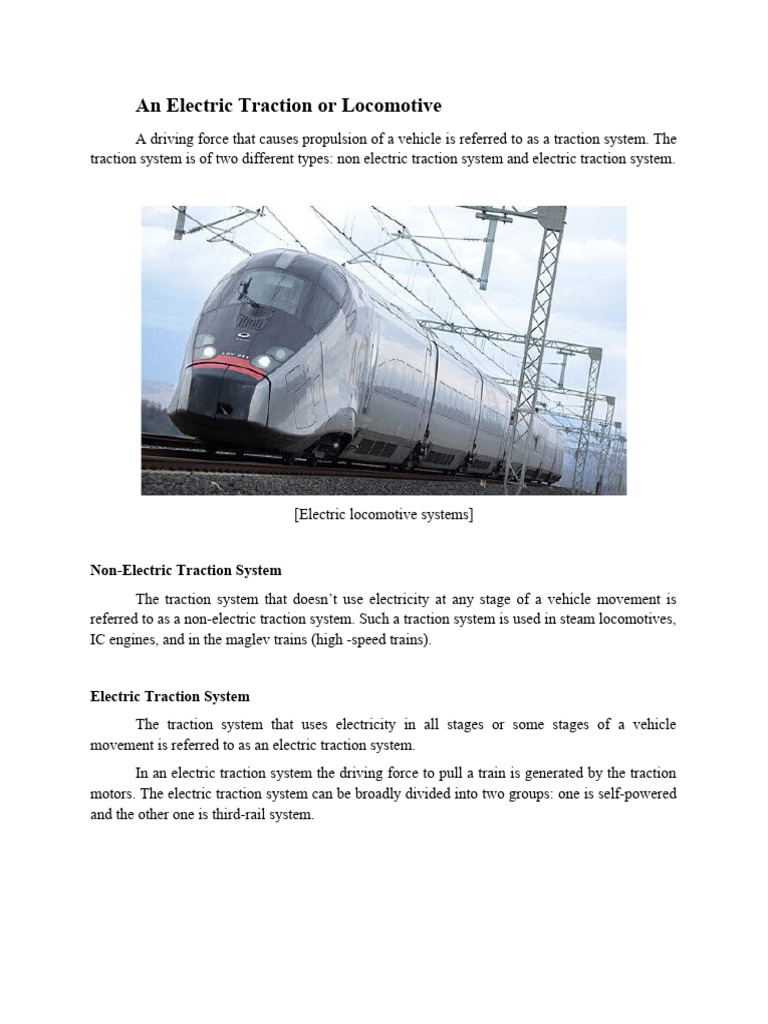 Electric Traction System | PDF | Alternating Current | Direct Current