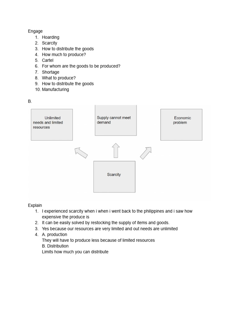 Elijah Edwinson Bilo - CW - Lesson 2 - THE CONCEPT OF SCARCITY | PDF ...