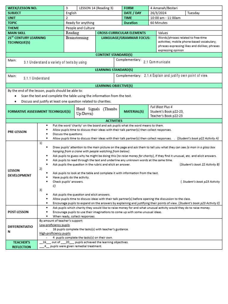 Lesson 14 | PDF | Linguistics | Human Communication