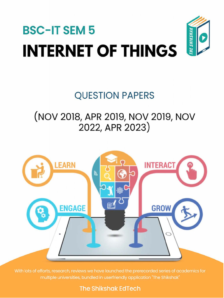 The Shikshak Tyit Sem 5 Internet of Things Question Papers N18 A19 N19 N22 A23 | PDF | Internet ...