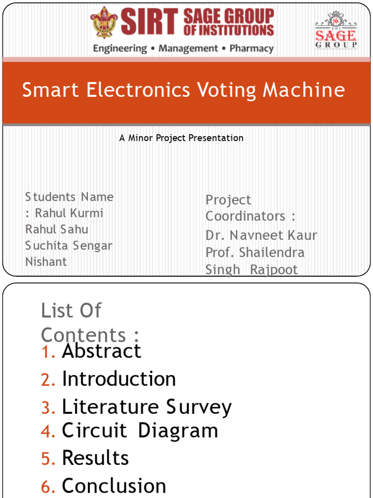 Electronics Voting Machine | PDF | Electronic Voting | Arduino