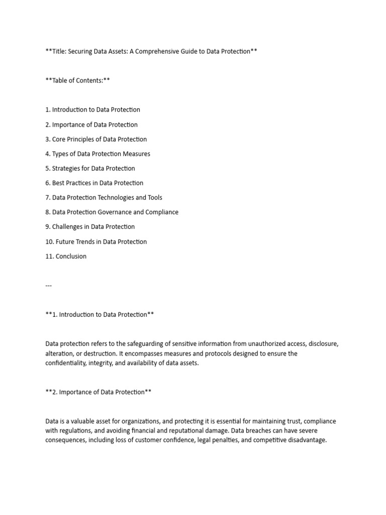A Comprehensive Guide To Data Protection | Download Free PDF ...