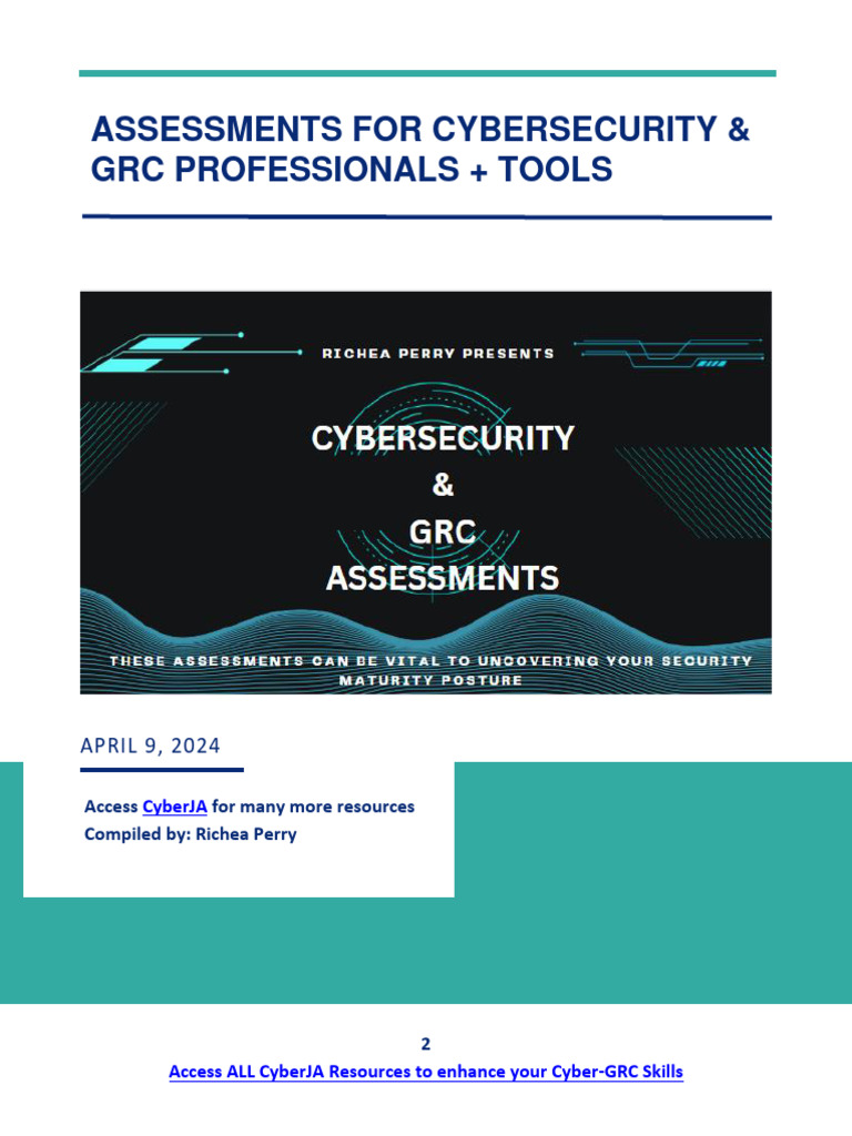 Cybersecurity GRC Assessments 1712910184 | PDF | Security | Computer ...