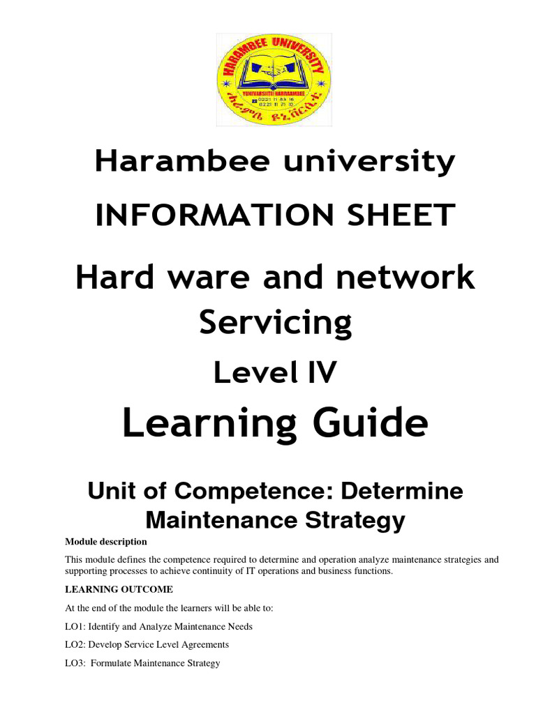 Determine Maintenance Strategy Material LO1 | PDF | Reliability ...