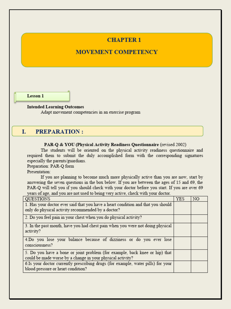 Chapter 1 Movement Competency | PDF | Anatomical Terms Of Motion | Foot