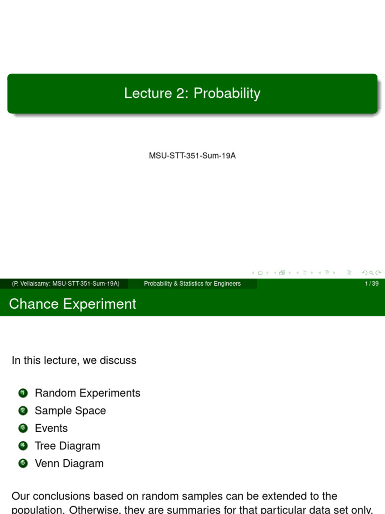Lecture-02 | PDF | Randomness | Probability