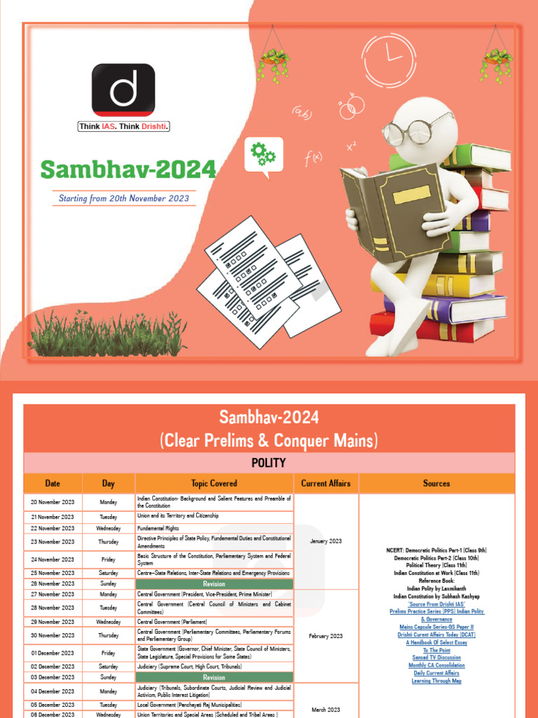 Sambhav Schedule 2024 | PDF | Economy Of India | Macroeconomics