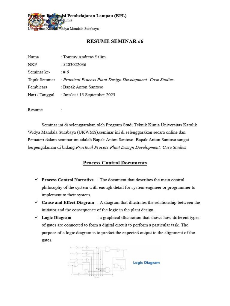 Template Resume Seminar 6 | Download Free PDF | Instrumentation ...